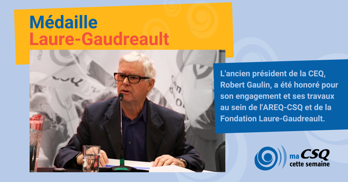 Robert Gaulin reçoit la médaille Laure-Gaudreault – Centrale des ...