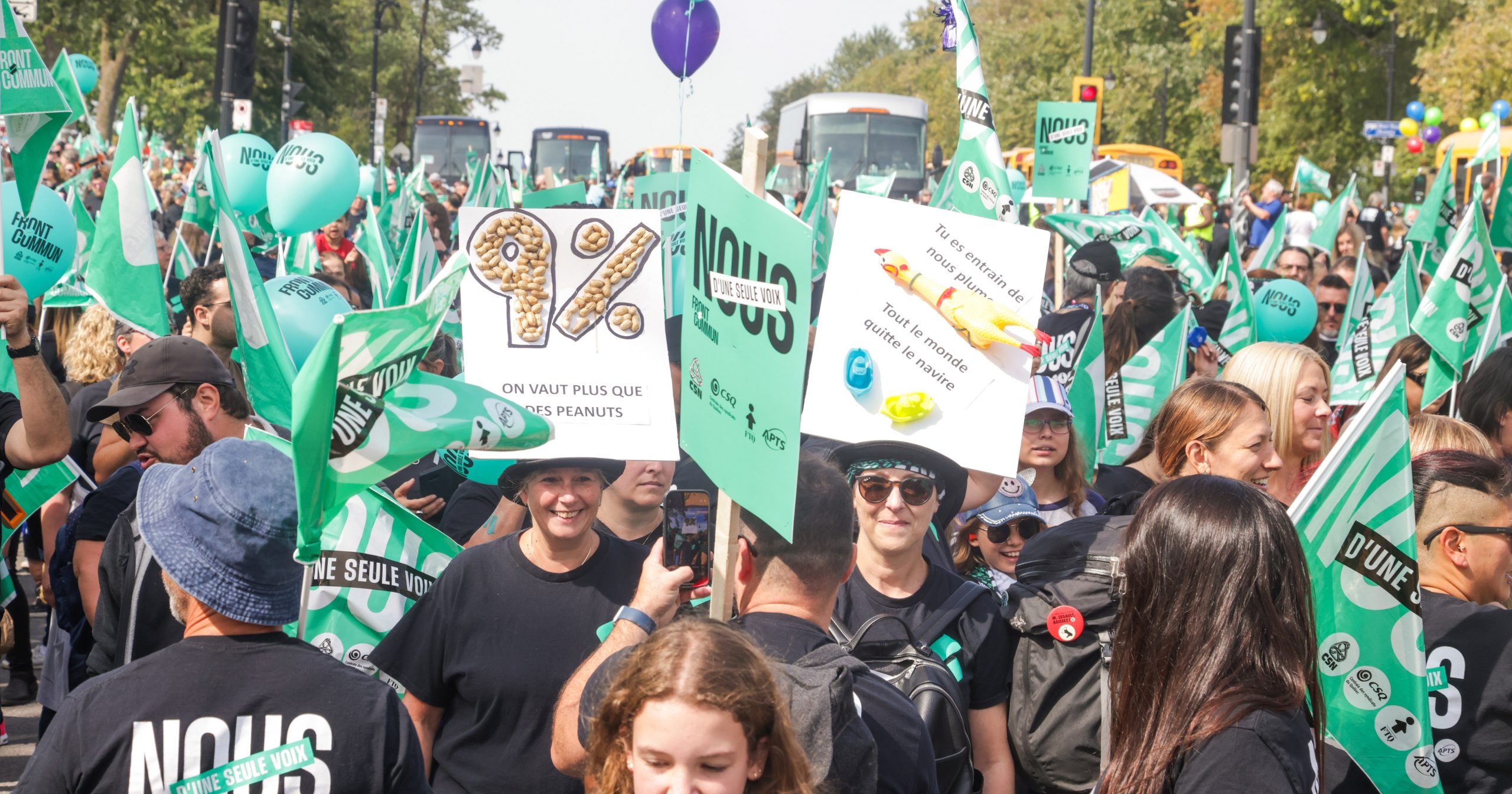 Petit vox populi à la manifestation nationale du Front commun ...